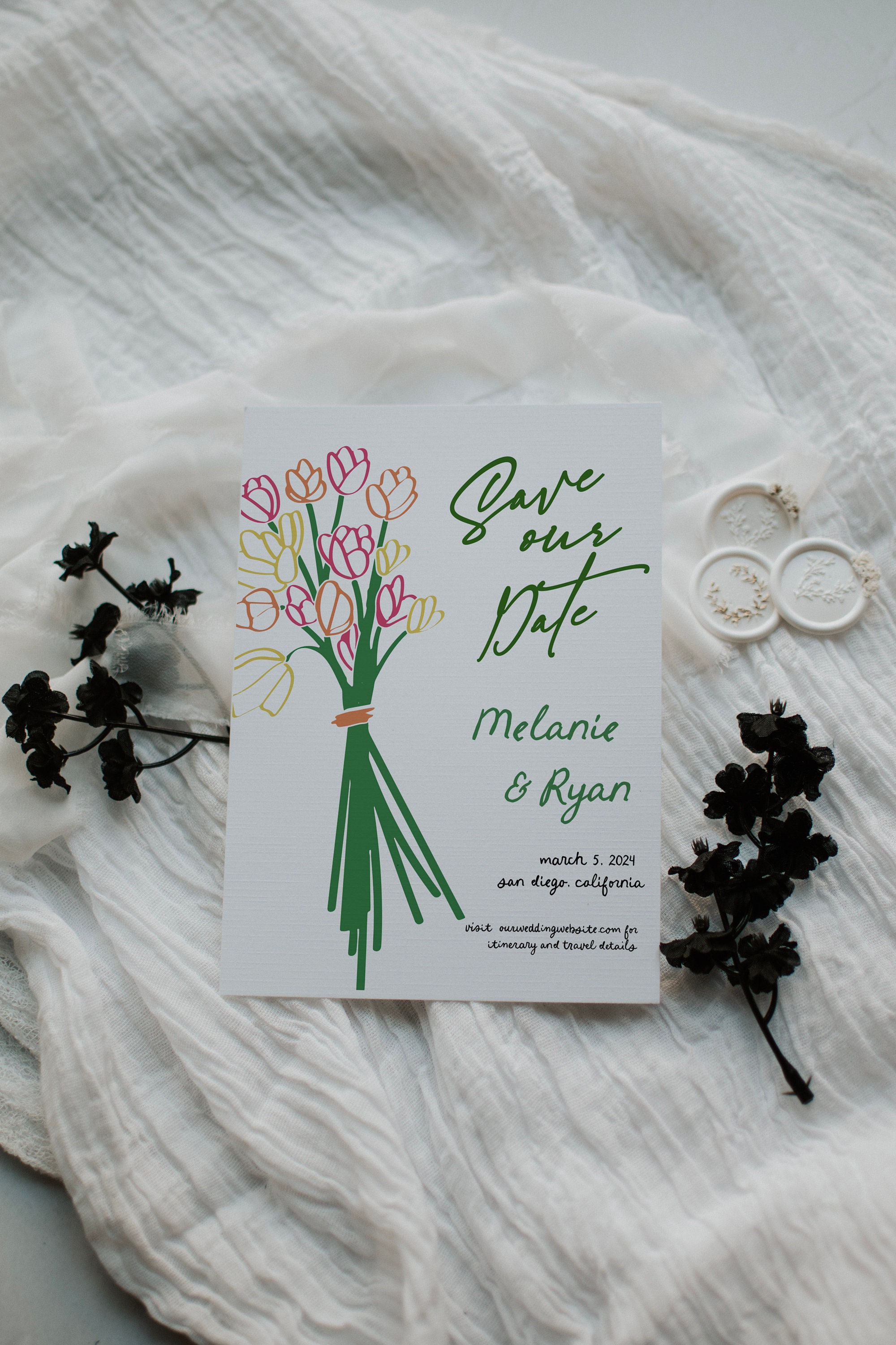 Hand Drawn Save the Date Template, Illustrated Save the Date Invite ...