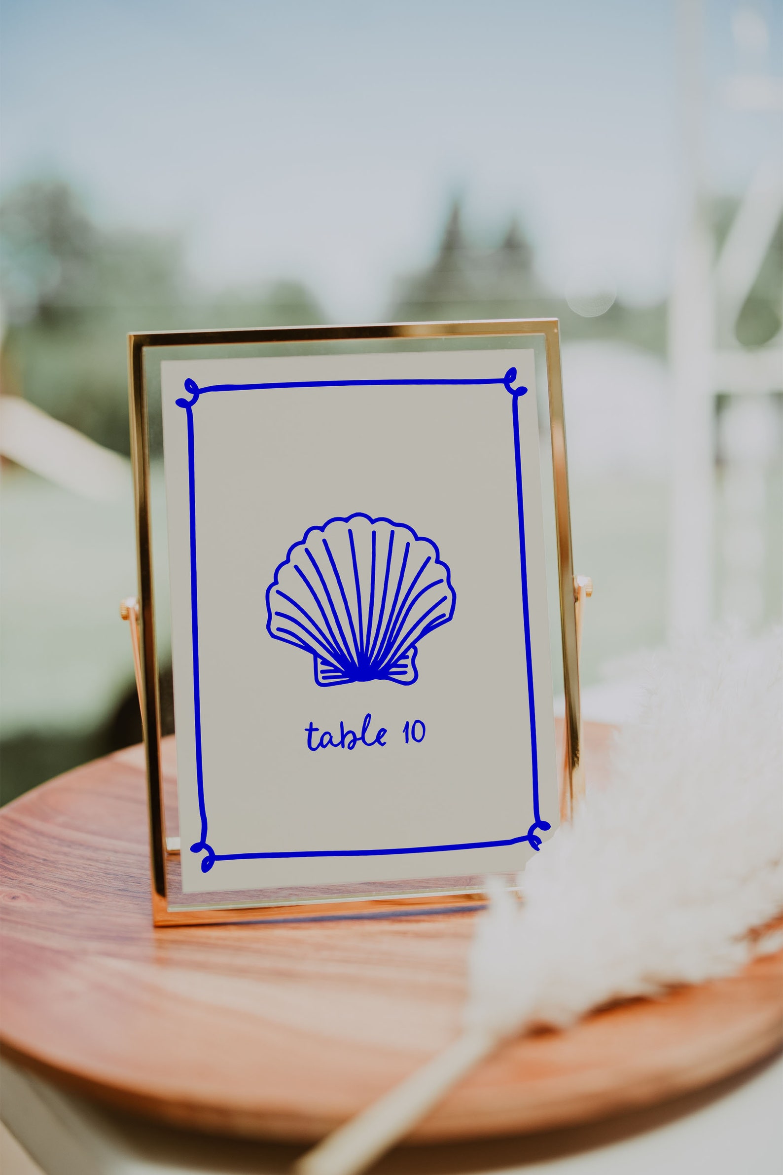 Handdrawn Seashell Table Numbers: Coastal Wedding Decor (printable) - Etsy