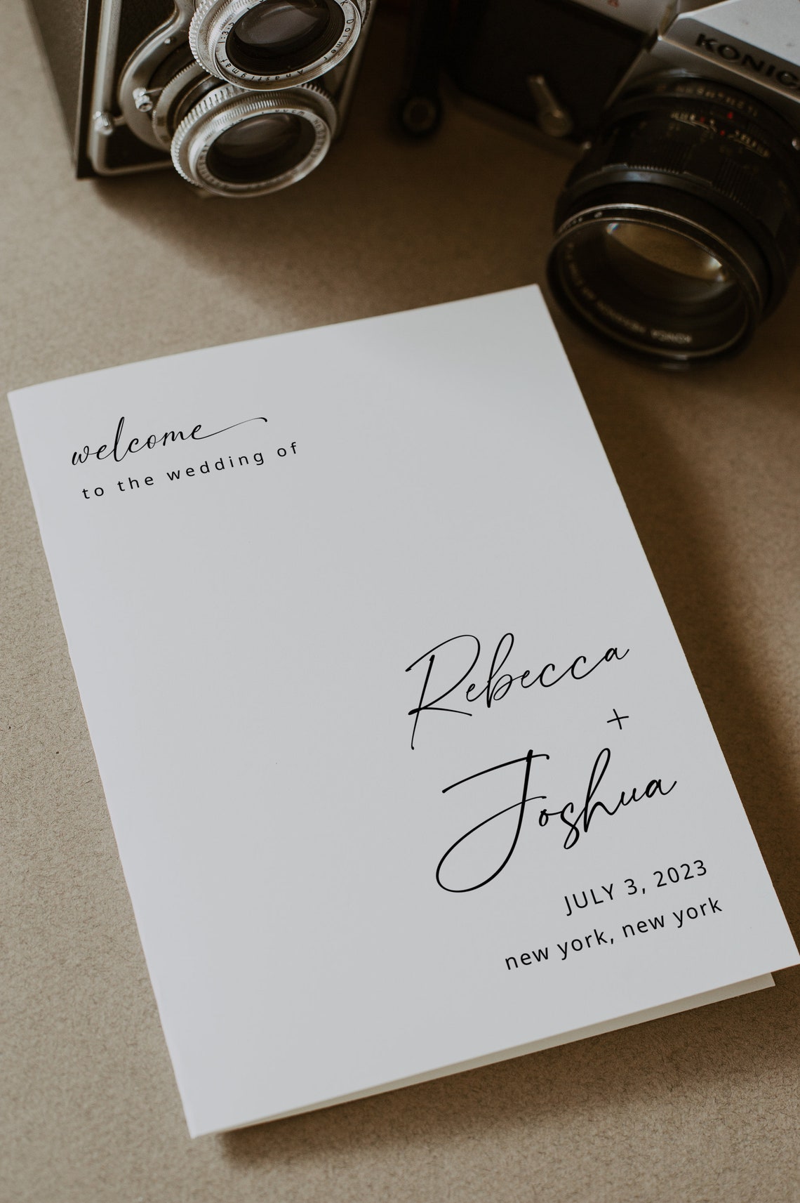 Wedding Program Timeline Template Foldable Modern Wedding - Etsy