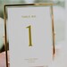 Gold Table Numbers Template Gold Wedding Sign Wedding Table Numbers ...