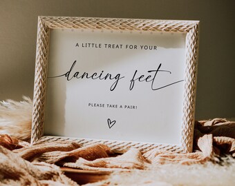Dancing Feet Sign, Wedding Dancing Feet Sign Template, Wedding Sign ...