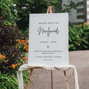 Wedding Brunch Sign Template: Minimalist Farewell Design (instant ...