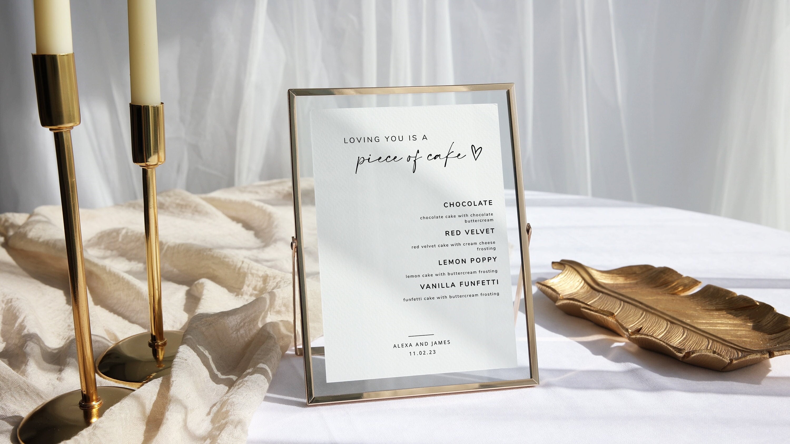 Cake Flavor Sign Template Printable Cake Table Sign Modern - Etsy