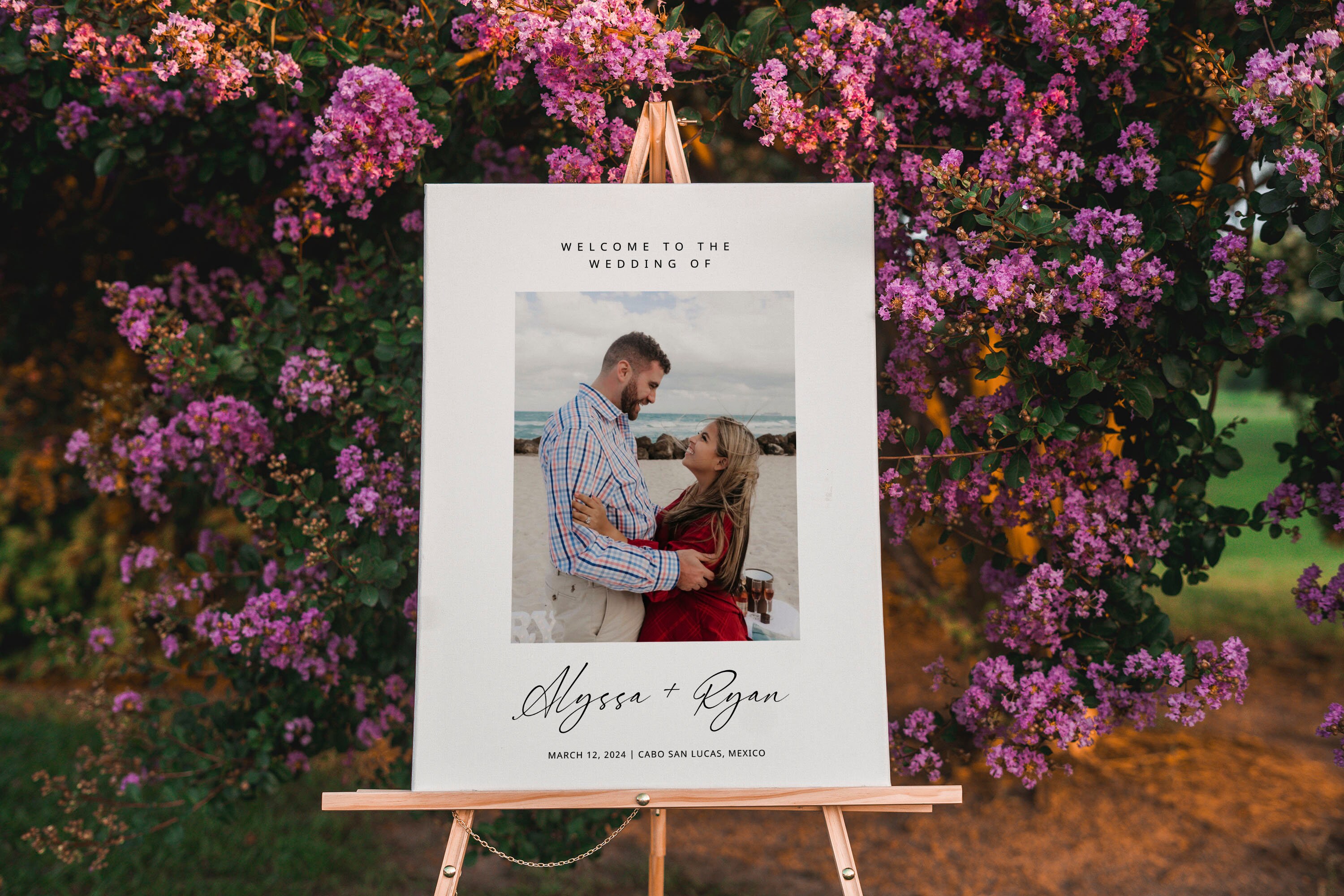 Photo Wedding Welcome Sign Template: Minimalist Design (digital ...