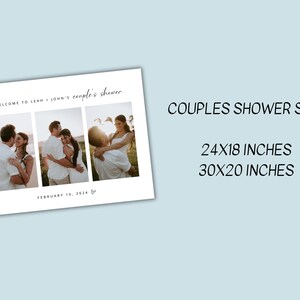 Couples Shower Welcome Sign Template | Modern Couples Shower Sign ...
