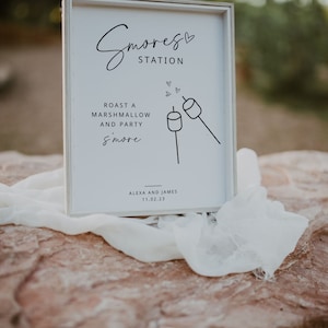 Smores Station Sign Template | Roast A Marshmallow and Party S'more ...