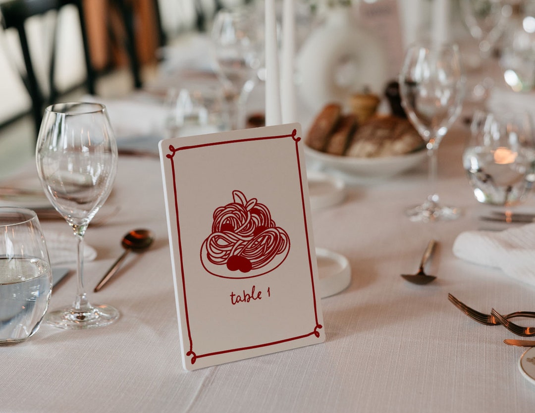 Rehearsal Dinner Table Numbers Template | Italian Wedding Table Numbers ...