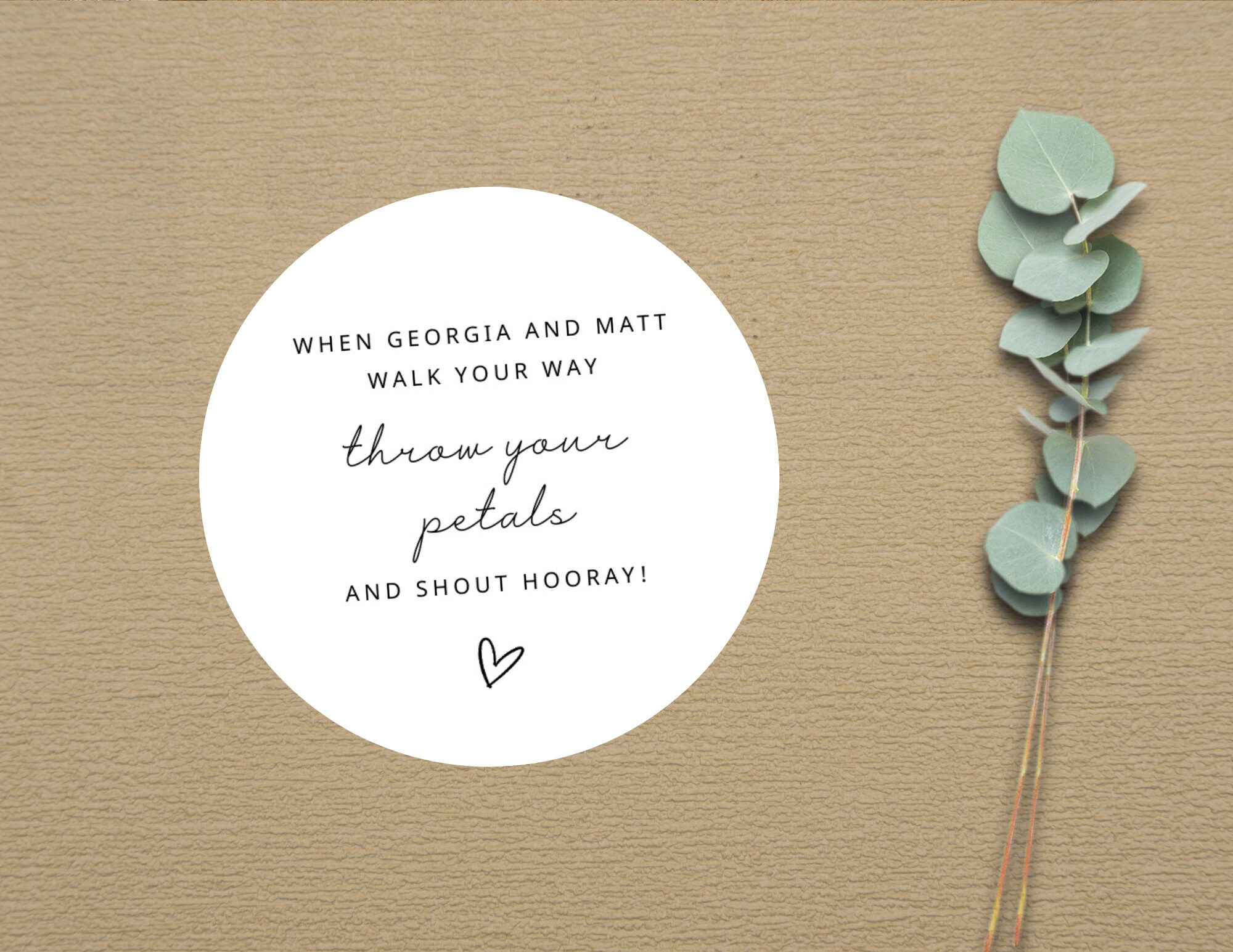 Wedding Toss Sticker Template Wedding Petal Sticker Confetti Toss ...