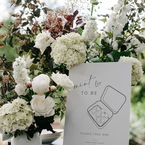 Mint to Be Sign Template | Mint to Be Favors Sign | Personalized ...