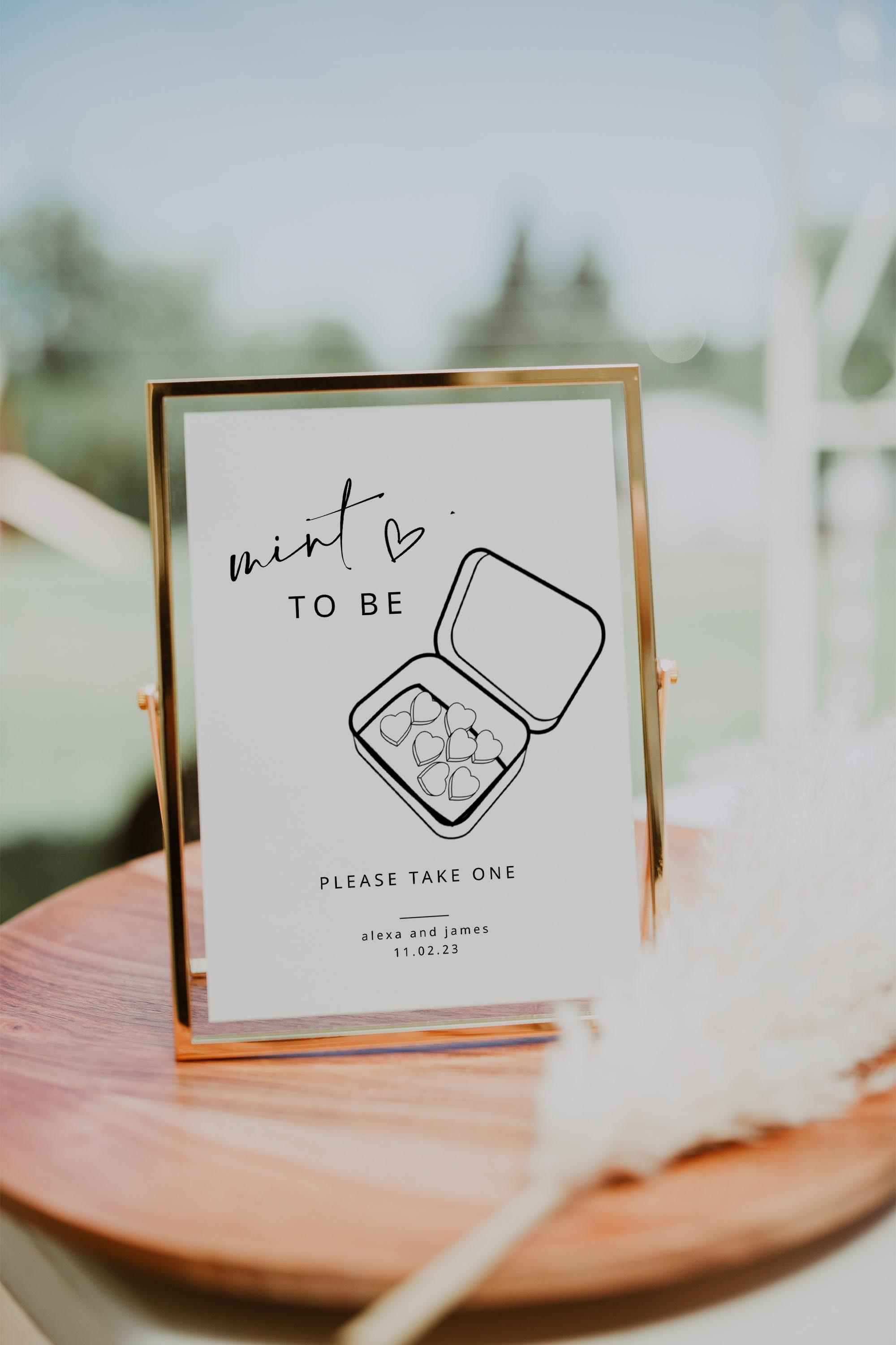 Mint to Be Sign Template Mint to Be Favors Sign Personalized Wedding ...