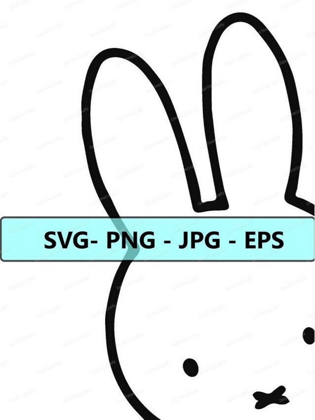 Miffy Face SVG Cut File - Svg - Png - Jpg - Eps - Digital File - Cricut ...