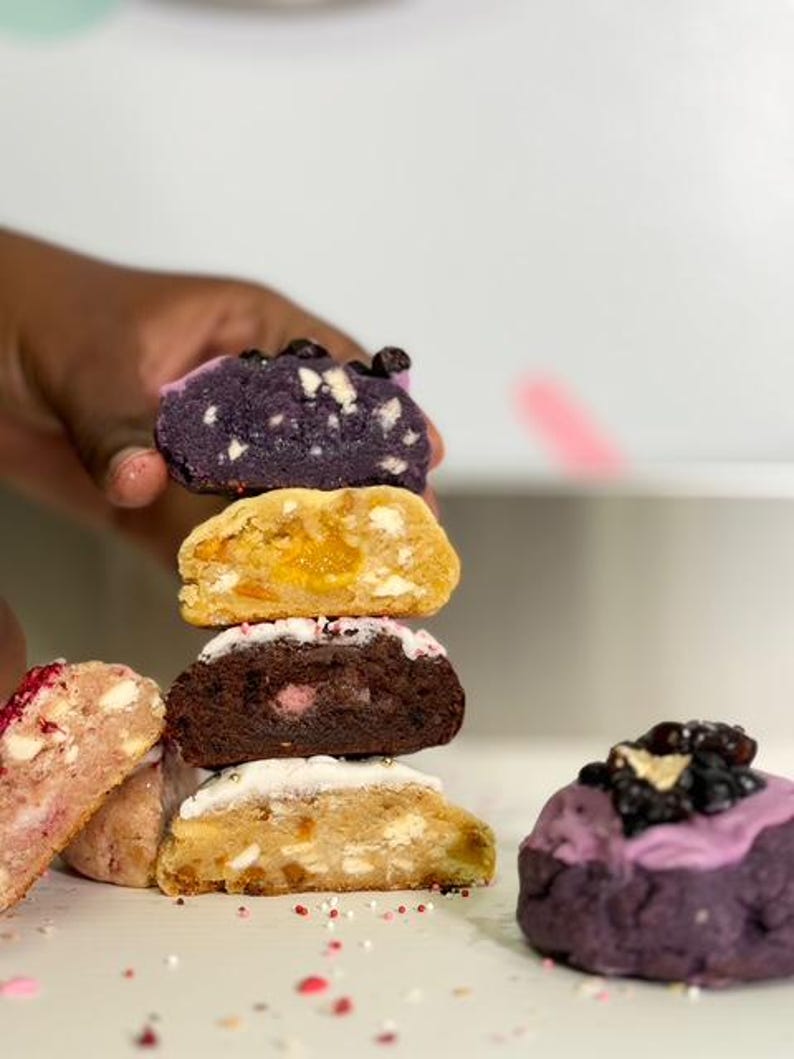 Gourmet Ube Cookies | Filipino Stuffed Cookies With Boba - Etsy