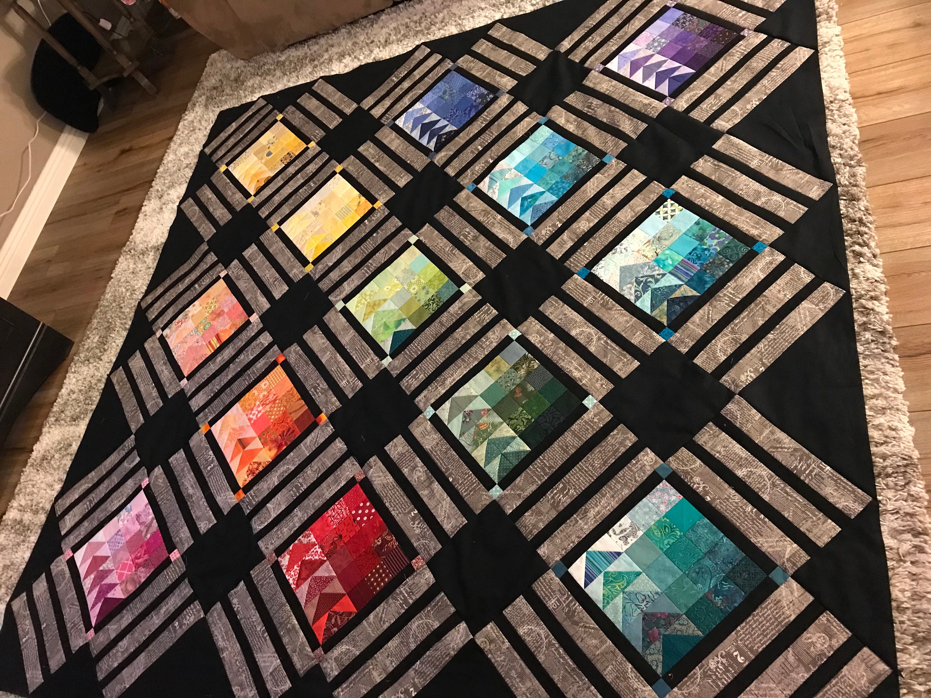 Color Blocks Quilt - Etsy