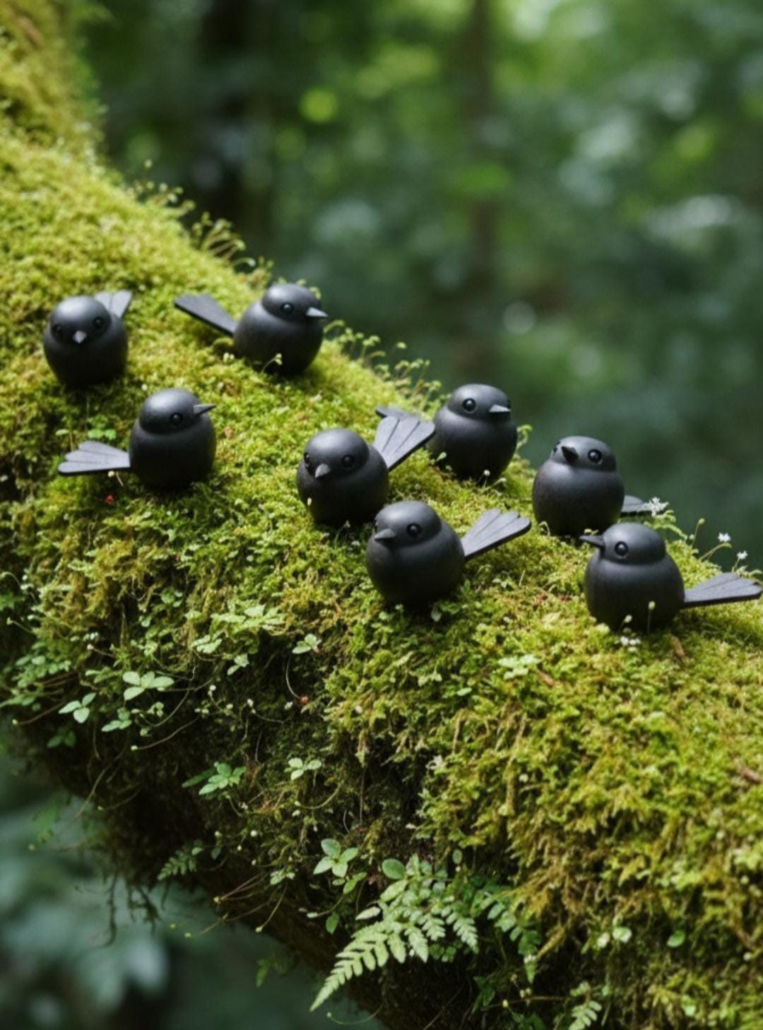 Handmade Black Ebony Wood Birds| Minimalist Wood Turned Bird Figurine ...