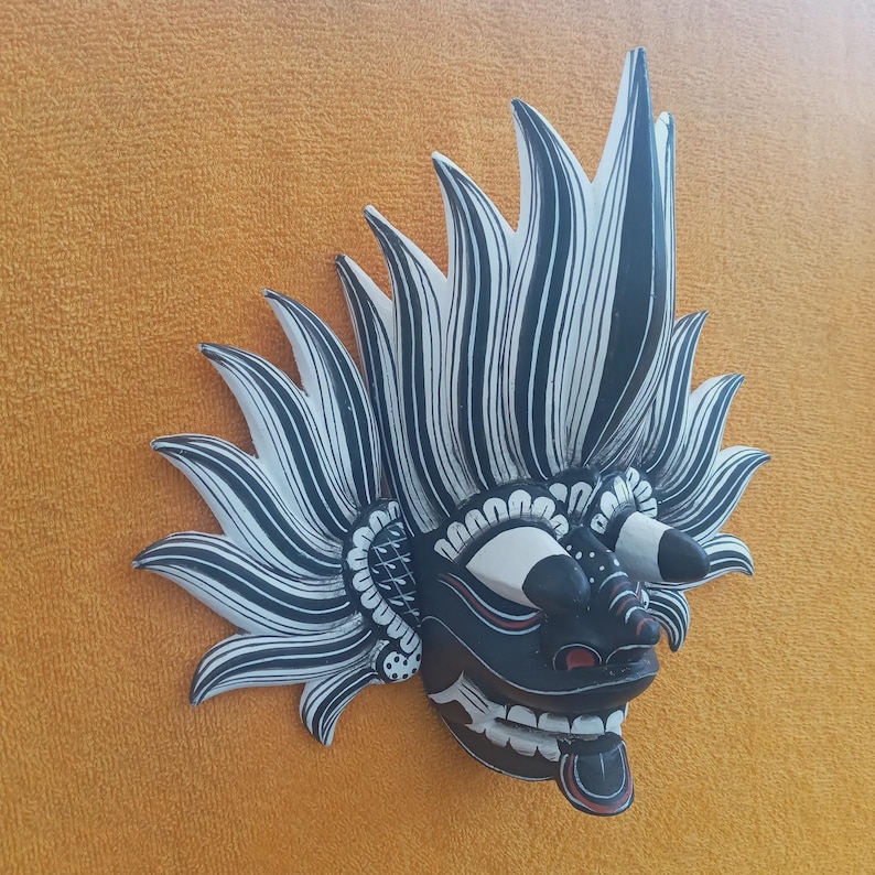 Gini Raksha Mask, Fire Demon Traditional Sri Lankan Mask Devil Mask ...