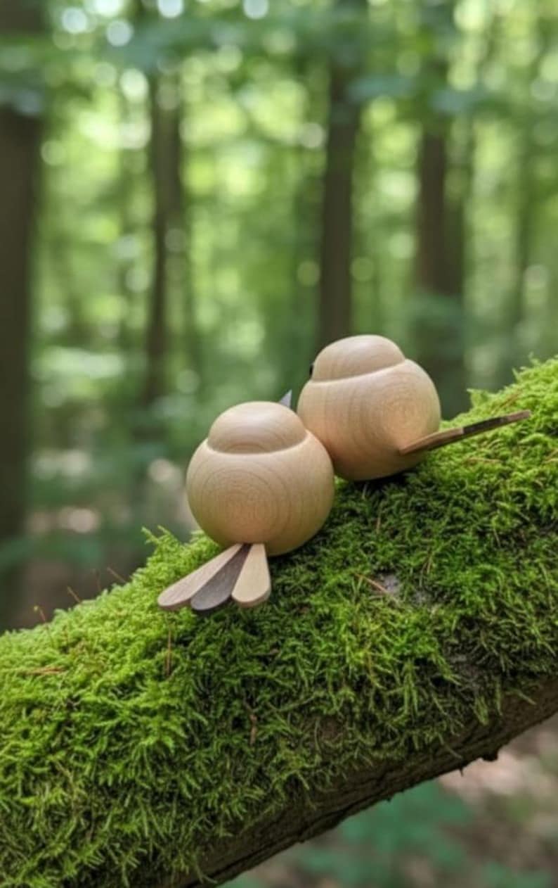 Oiseau En Bois Sculpté à La Main 3,8 Cm | Jackwood, Rainwood & Ébène De ...