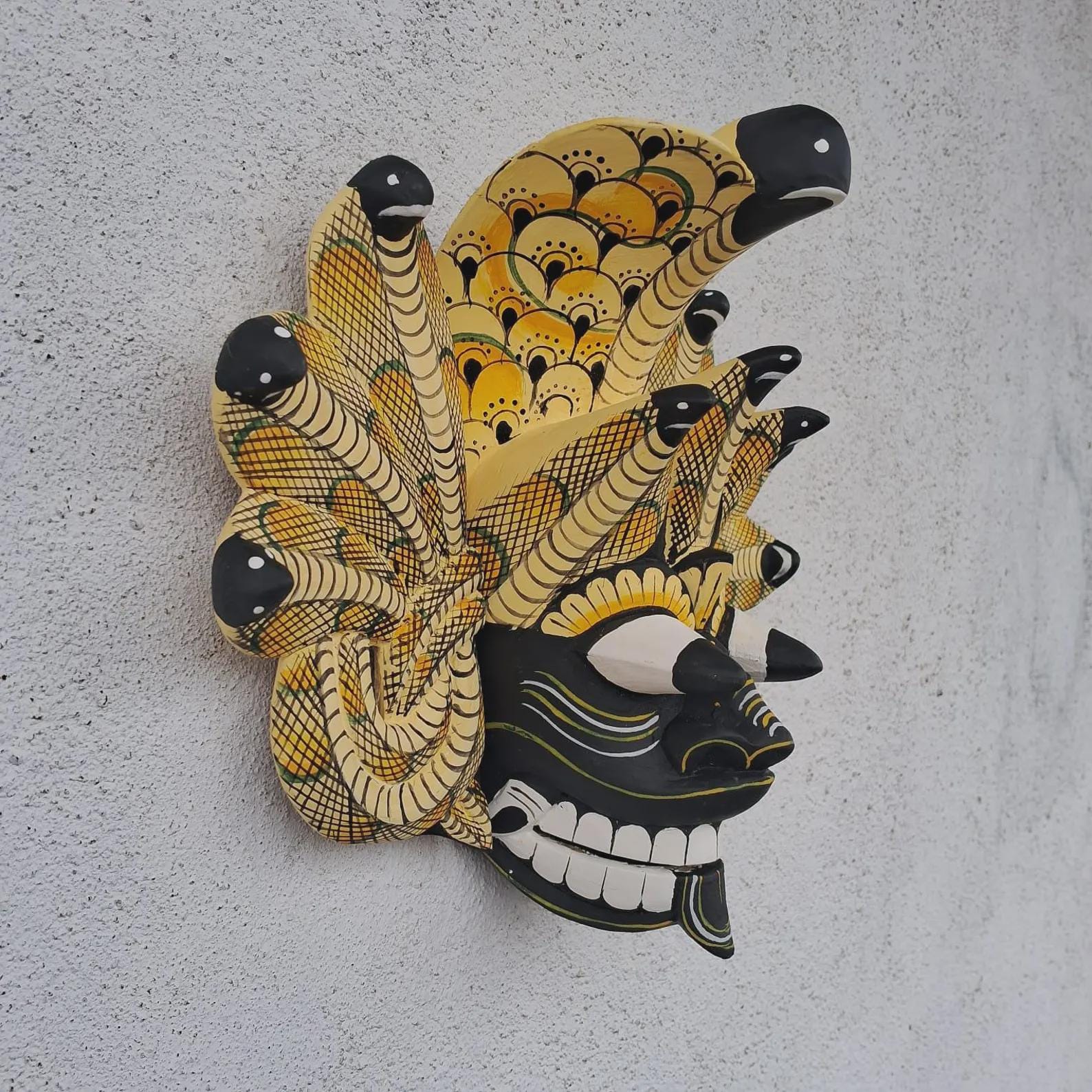 Handmade Sri Lankan Naga Raksha Mask |king Cobra Wall Decor ...