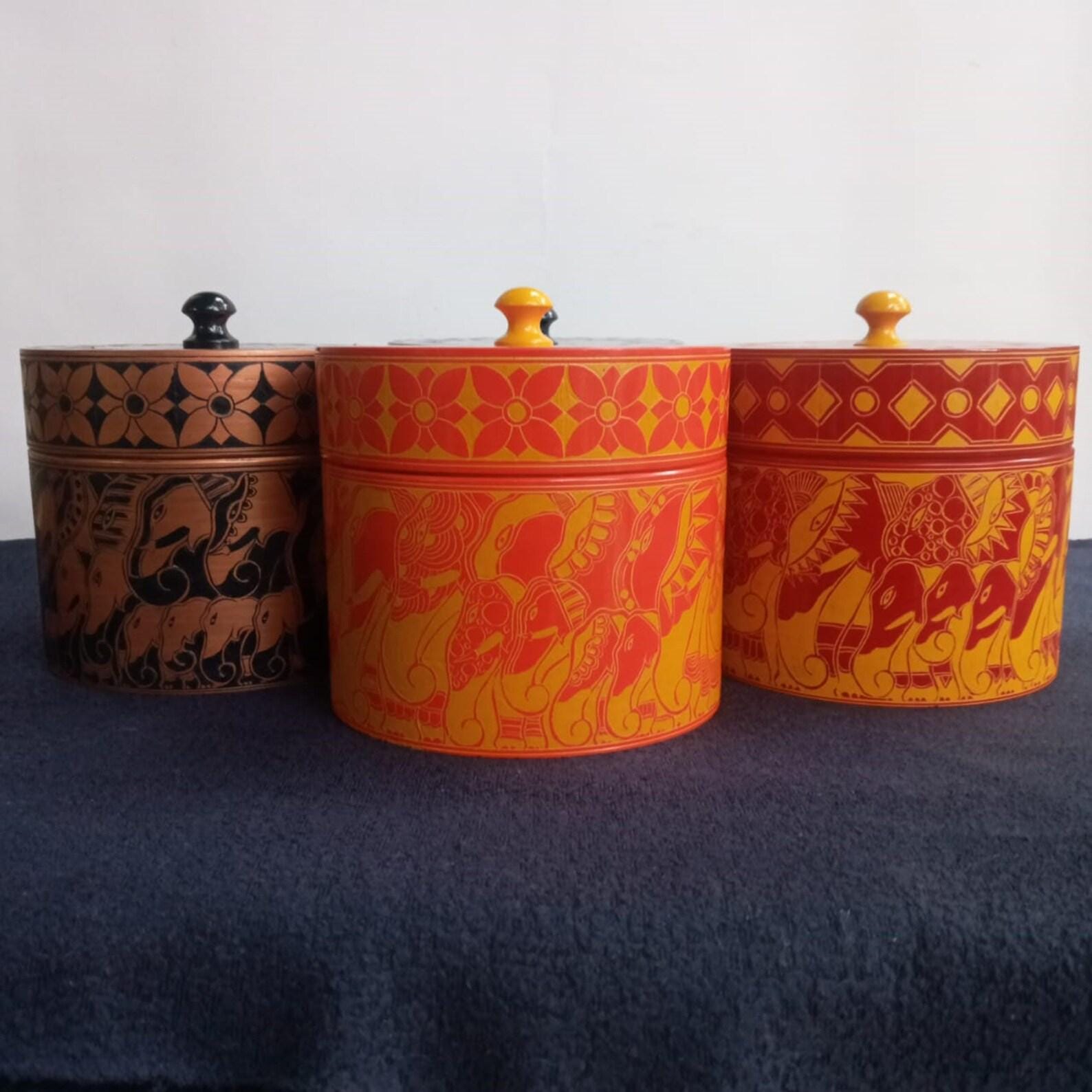 100% Handmade High Quality Sri Lankan Traditional Container Storage Box ...