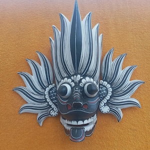 Gini Raksha Mask, Fire Demon Traditional Sri Lankan Mask Devil Mask ...