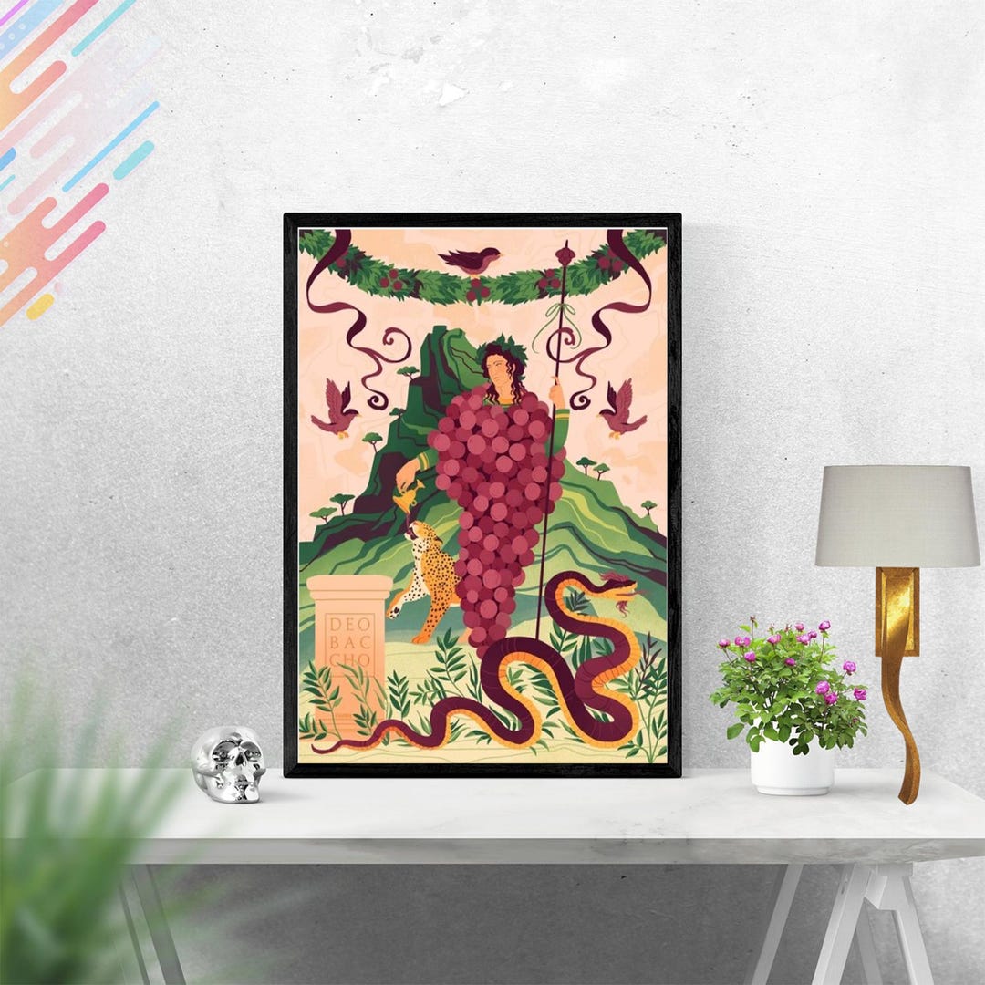 Bacchus Pompéien Poster - Etsy