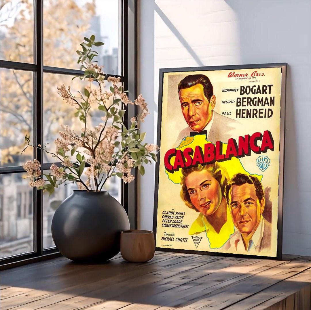 Vintage 1940s Retro Romance Poster Print Classic Old Hollywood Style ...