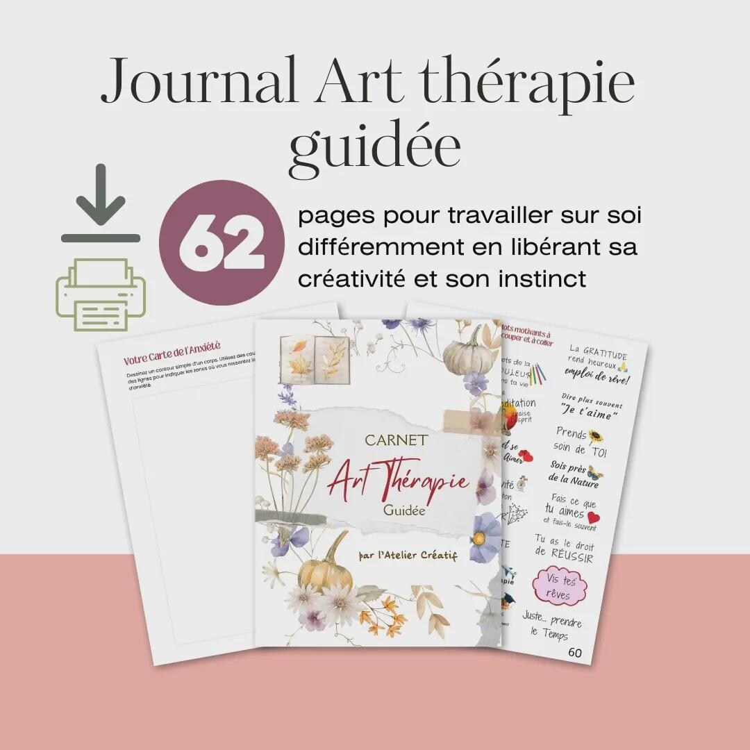 Guided Art Therapy Journal | Creative & Well-being Journal (62 PDF ...