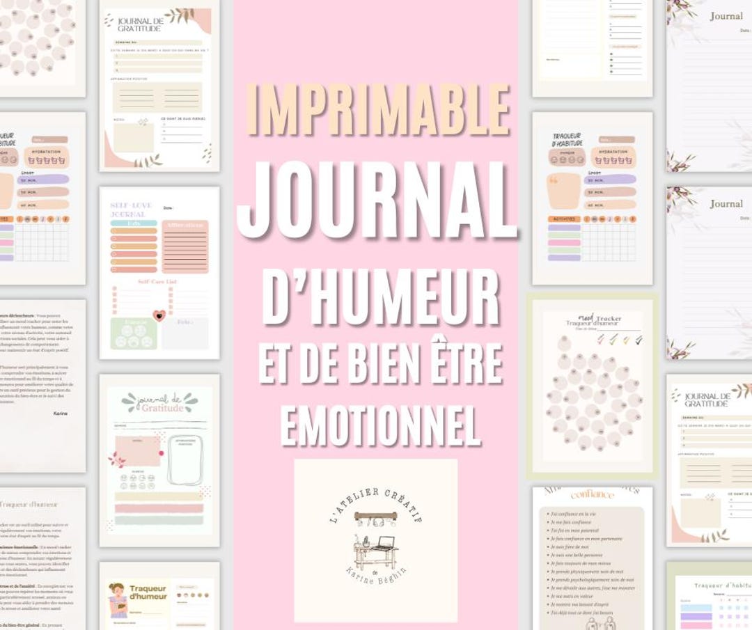 Mood and Emotional Well-being Journal, Printable Ebook, Mood Tracker ...
