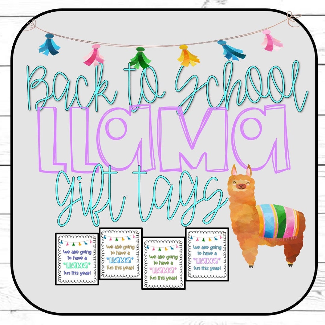 Llama Student Gift Tags - Etsy