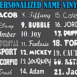 Personalized Name Vinyl Iron on Transfer Vinyl Custom Name Decal for T ...