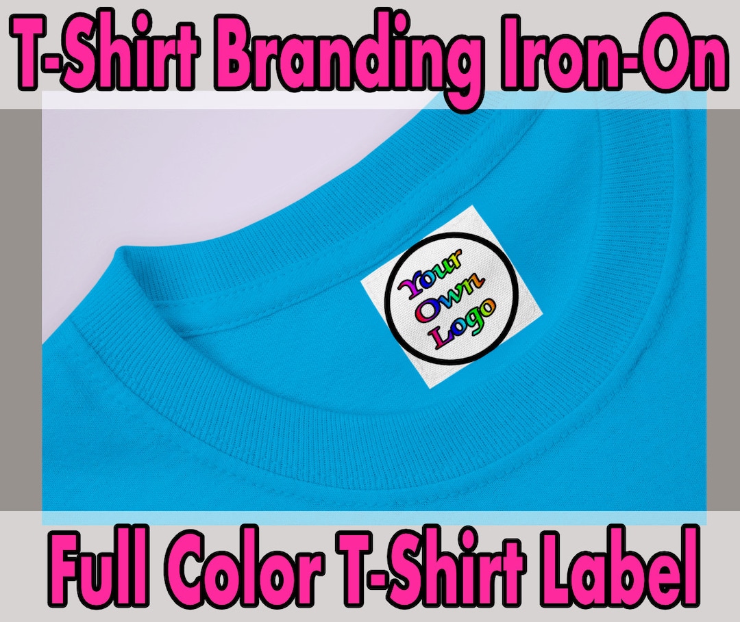 Custom Print T Shirt Iron on Transfer Ready to Press Tag Label Your Own ...