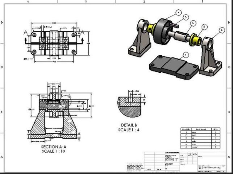 Full Assembly Mechanical CAD Drawing - Etsy