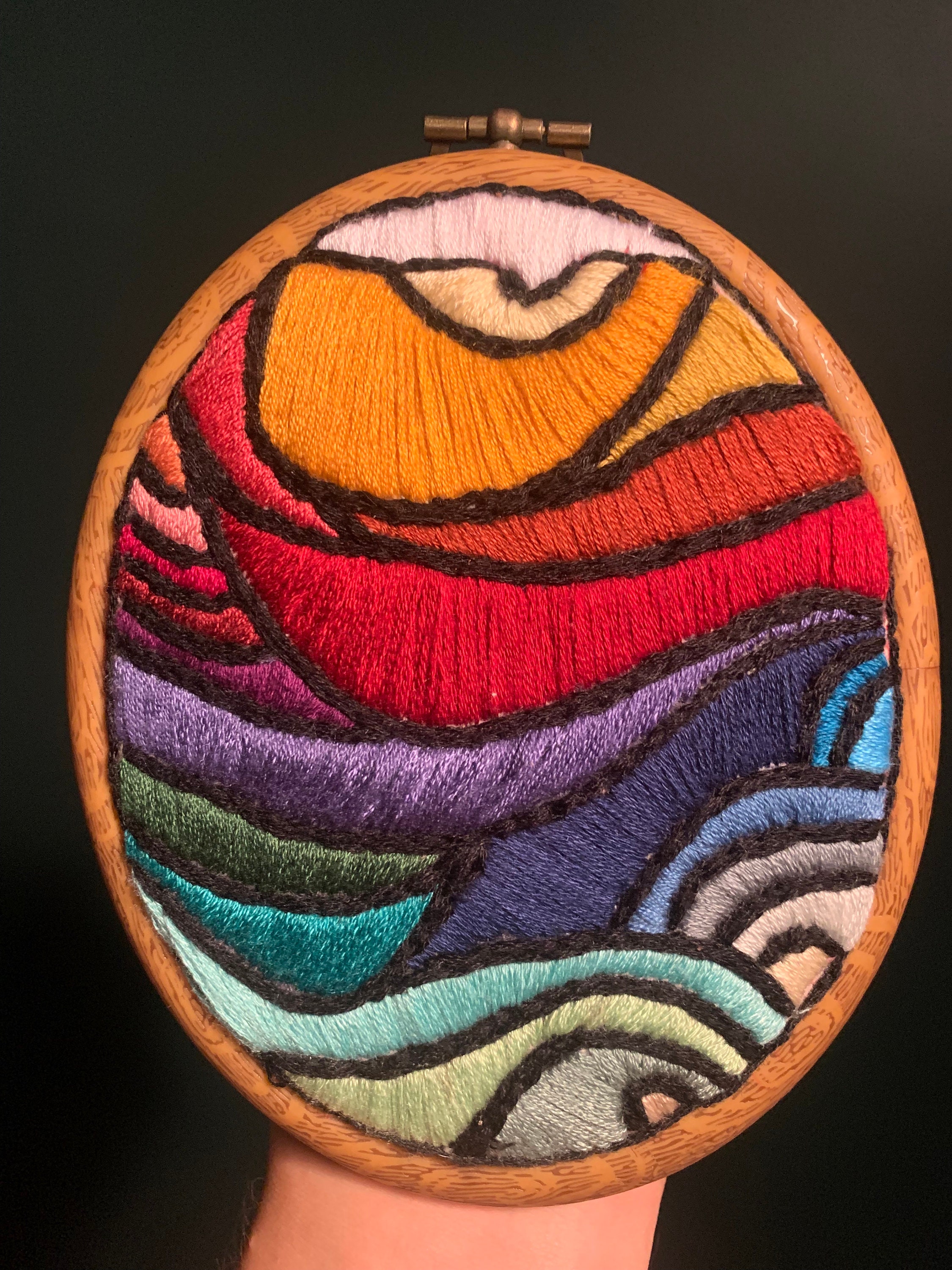Handmade Rainbowstained Glass Embroidery - Etsy