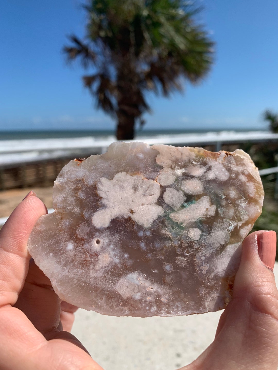 Flower Agate Slab Crystal - Etsy