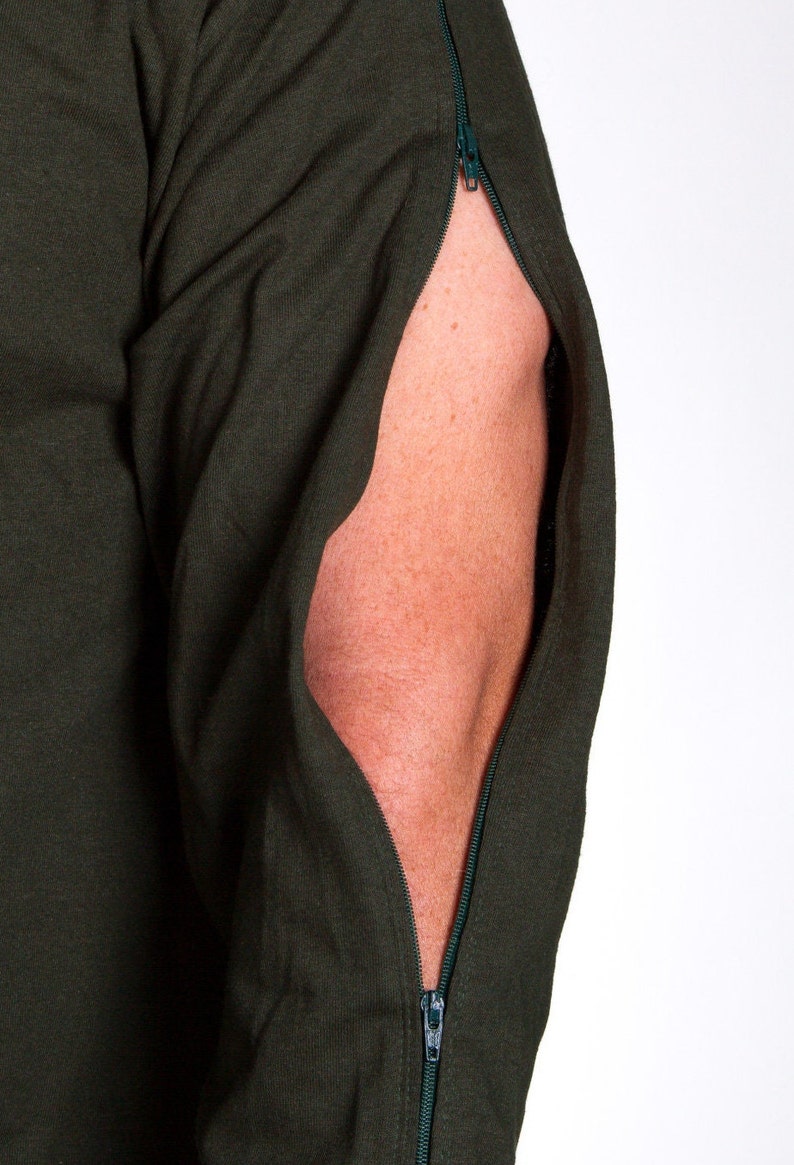 Men's Long Sleeve T-shirt Left Arm Access - Etsy