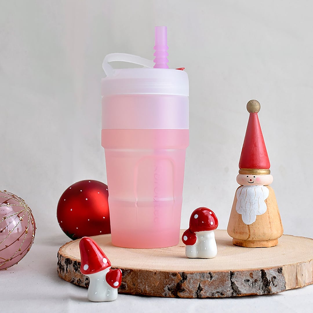 Silicone Drink Cup by Sproutee- Transparent Red - Etsy