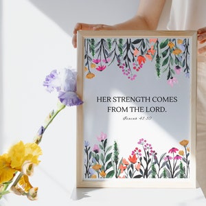 Isaiah 41:10 Bible Verse Digital Print, Christian Wall Decor, Bible Art ...