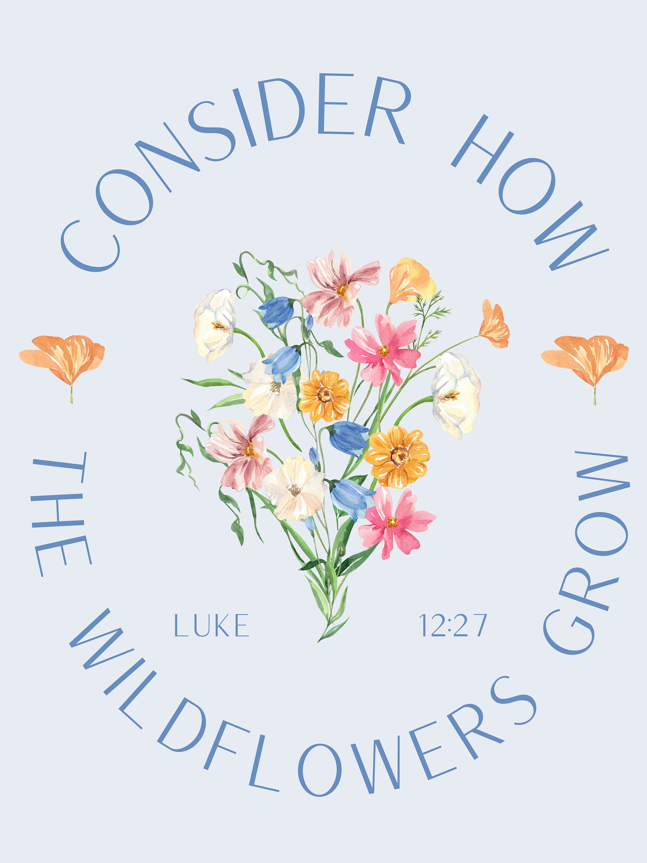 Luke 12:27 Wall Art, Christian Printable Wall Art, DIGITAL PRINT, Jesus ...