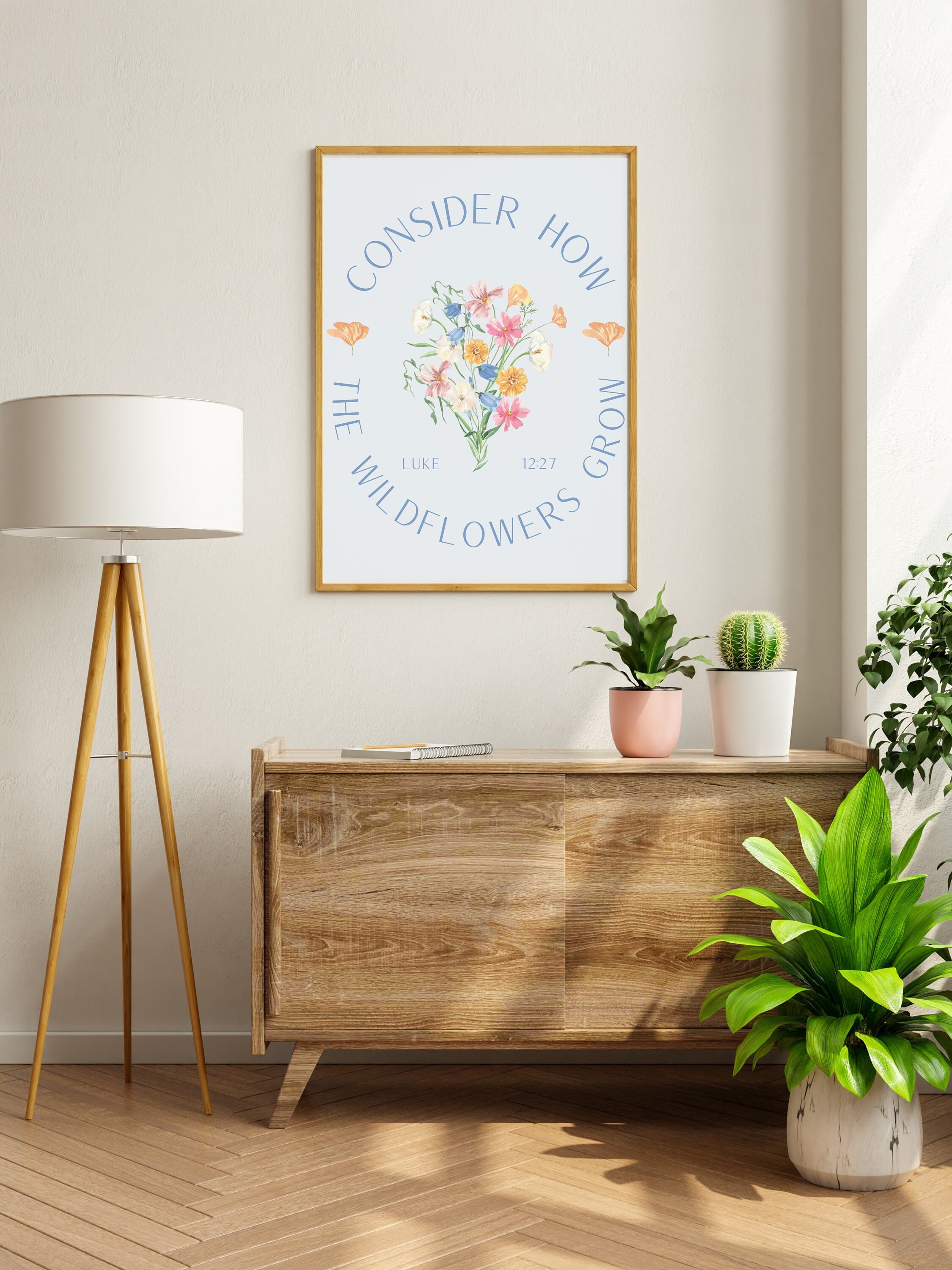 Luke 12:27 Wall Art, Christian Printable Wall Art, DIGITAL PRINT, Jesus ...