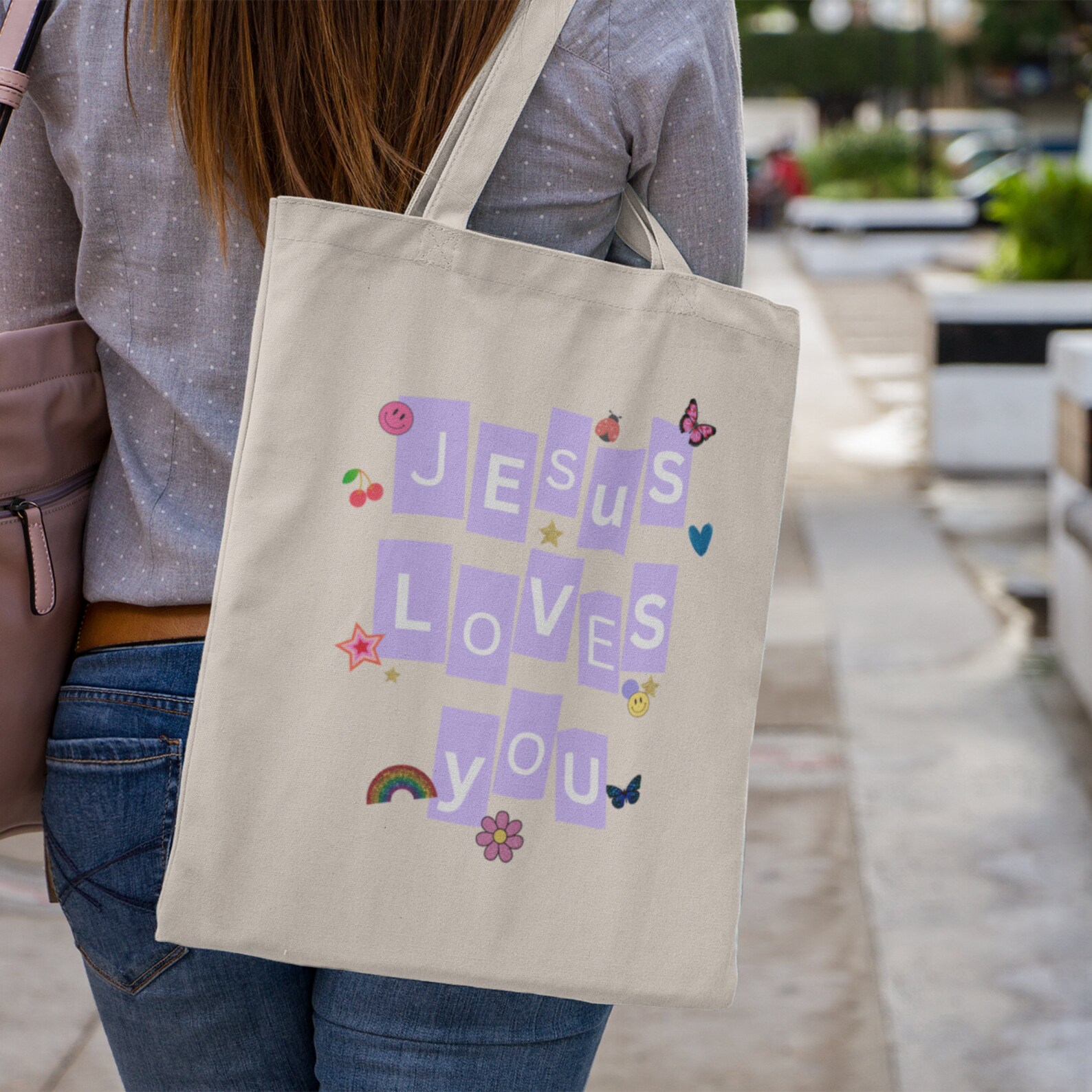 Jesus Loves You Tote Bag, Christian Tote Bag, Cute Christian Gift ...