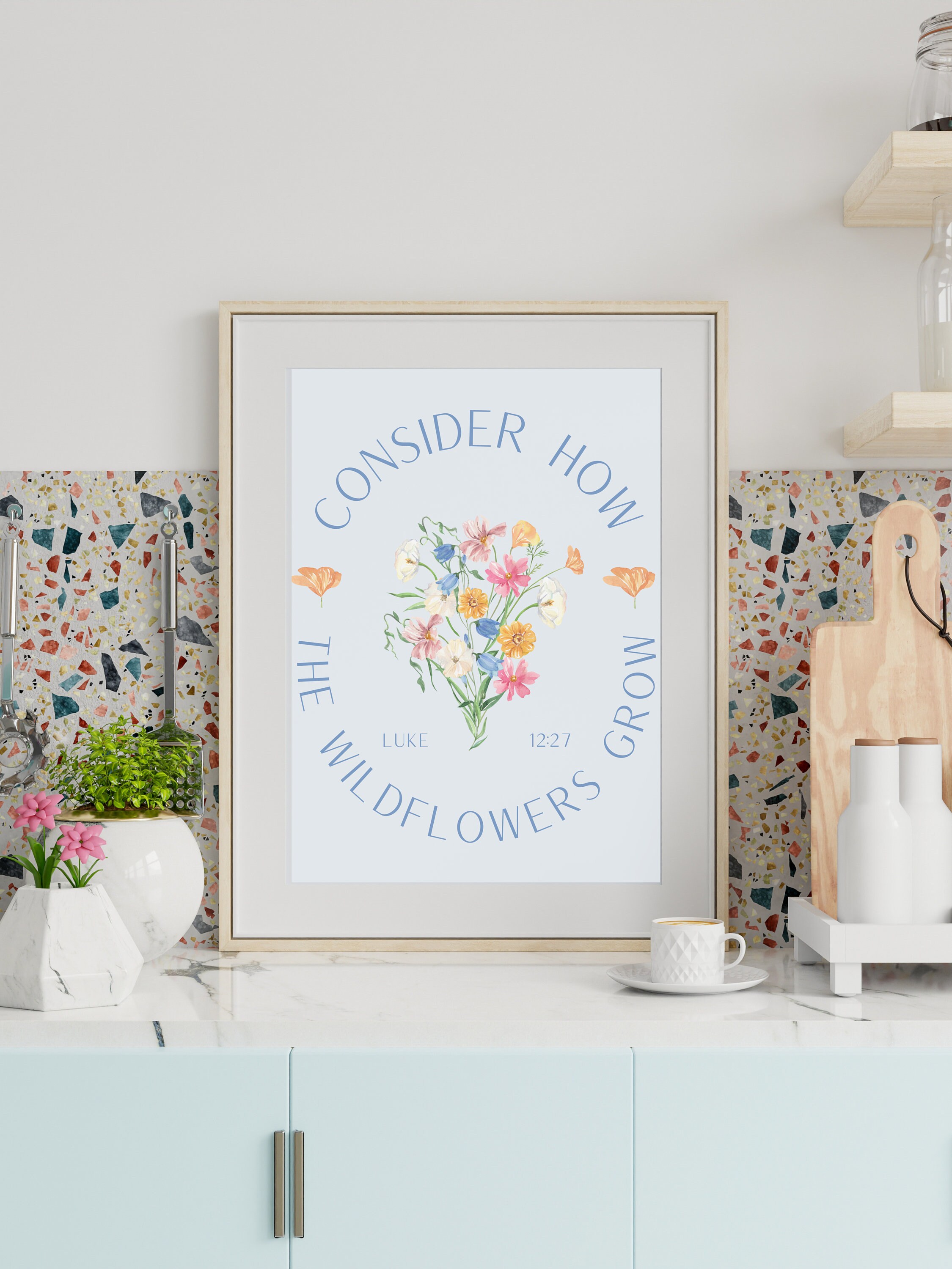 Luke 12:27 Wall Art, Christian Printable Wall Art, DIGITAL PRINT, Jesus ...