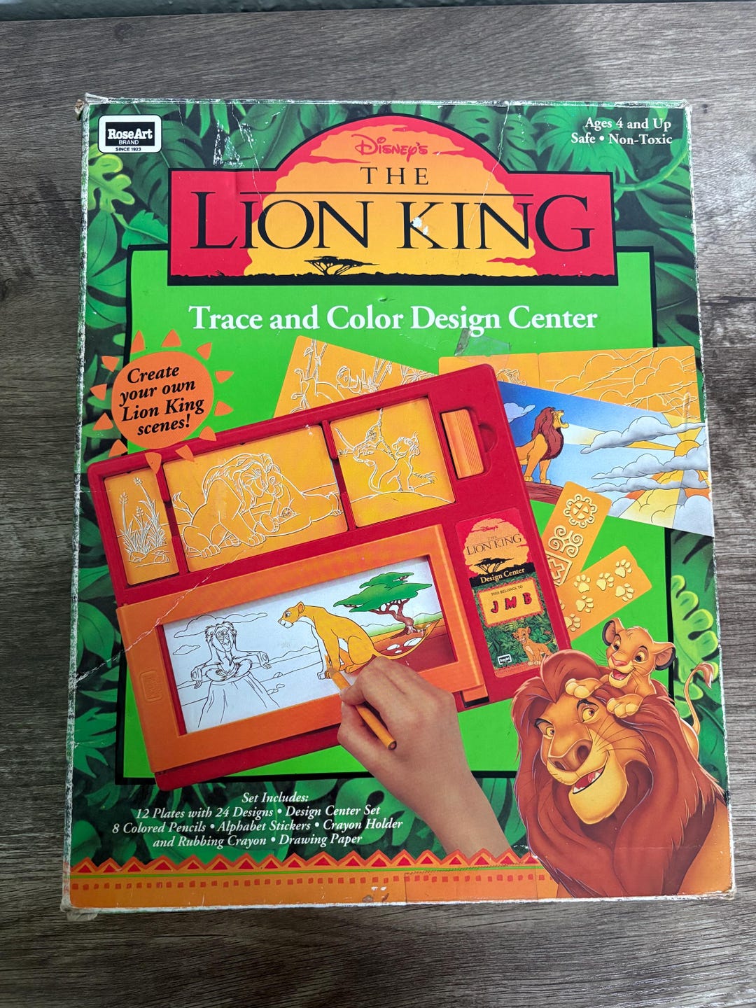 Vintage 1994 Disney Lion King Trace & Color Design Center - RoseArt ...