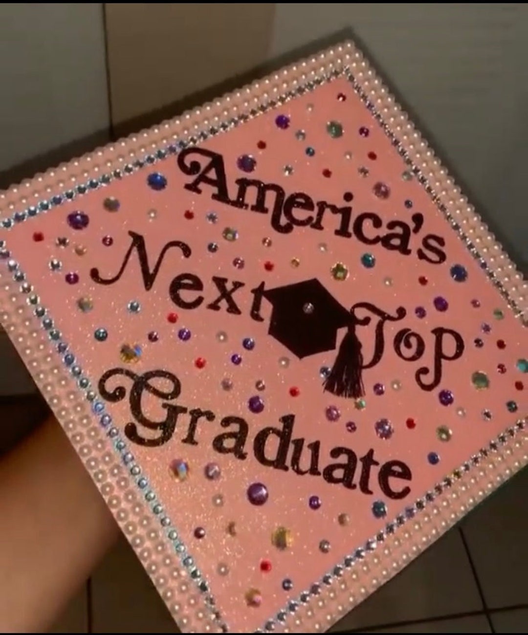 America's Next Top Graduate Cap, Custom Grad Cap, Cap Topper - Etsy