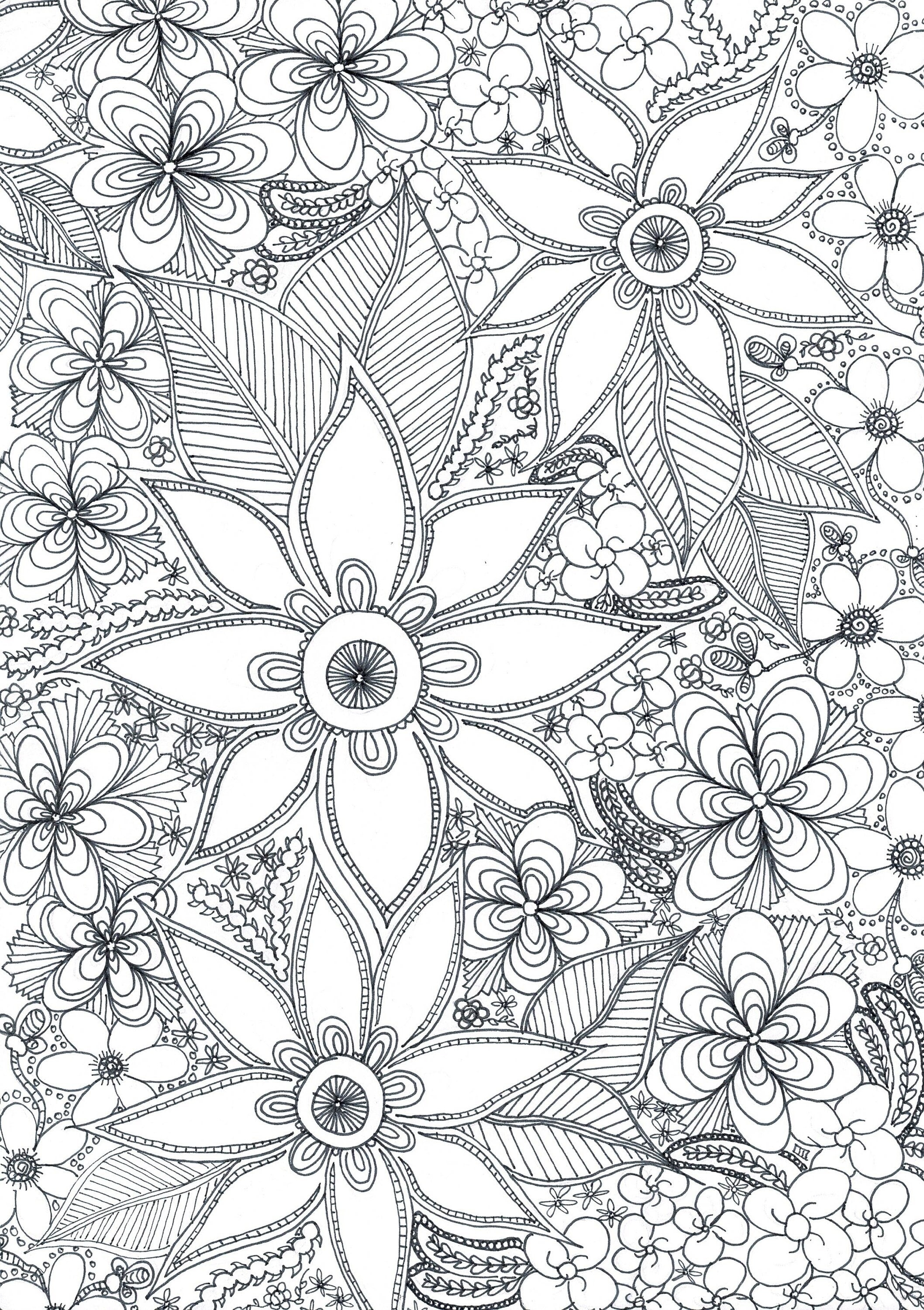 MINDFUL COLOURING PAGES 10 Printable Floral Zentangle - Etsy Australia