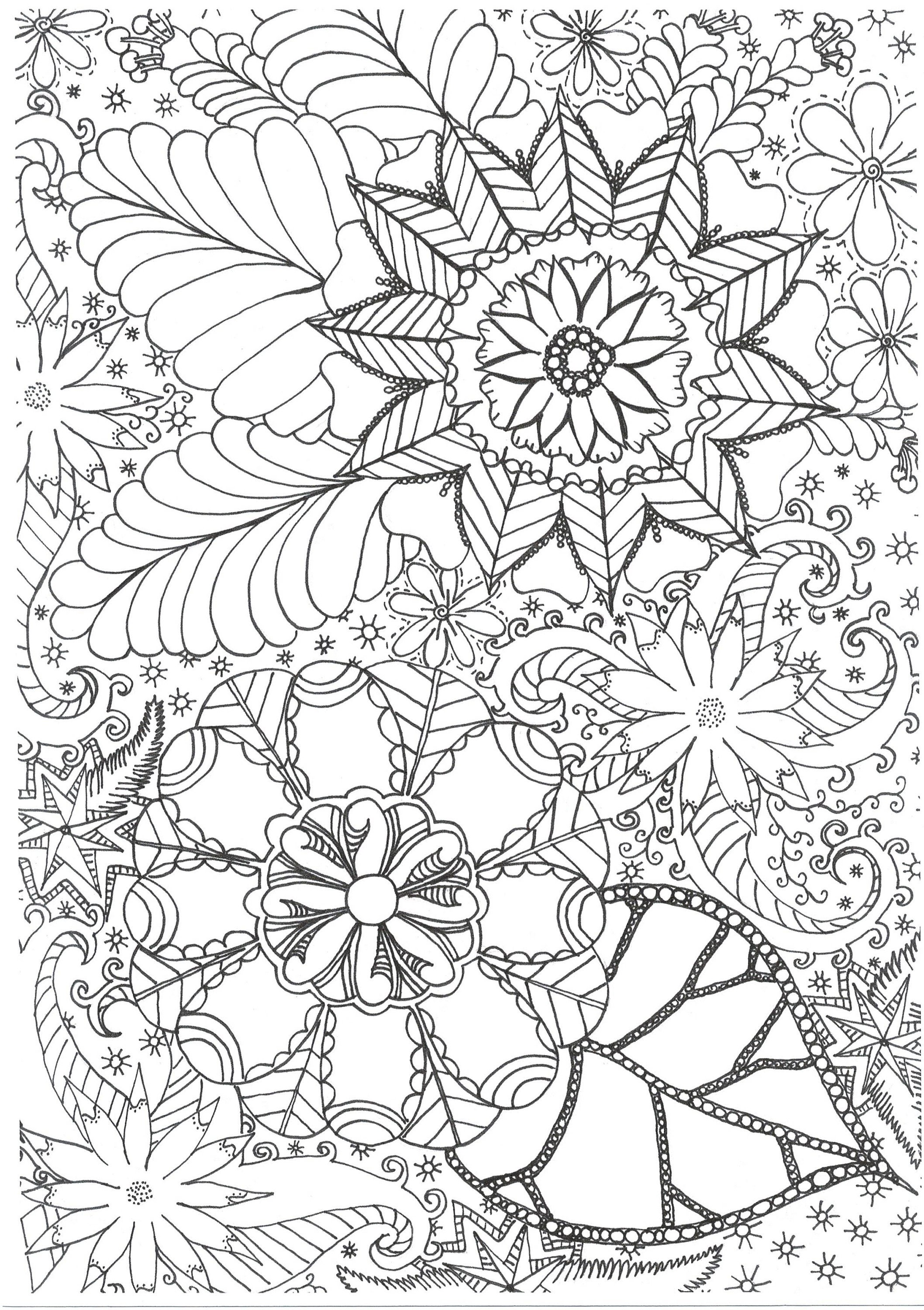 MINDFUL COLOURING PAGES 10 Printable Floral Zentangle - Etsy Australia
