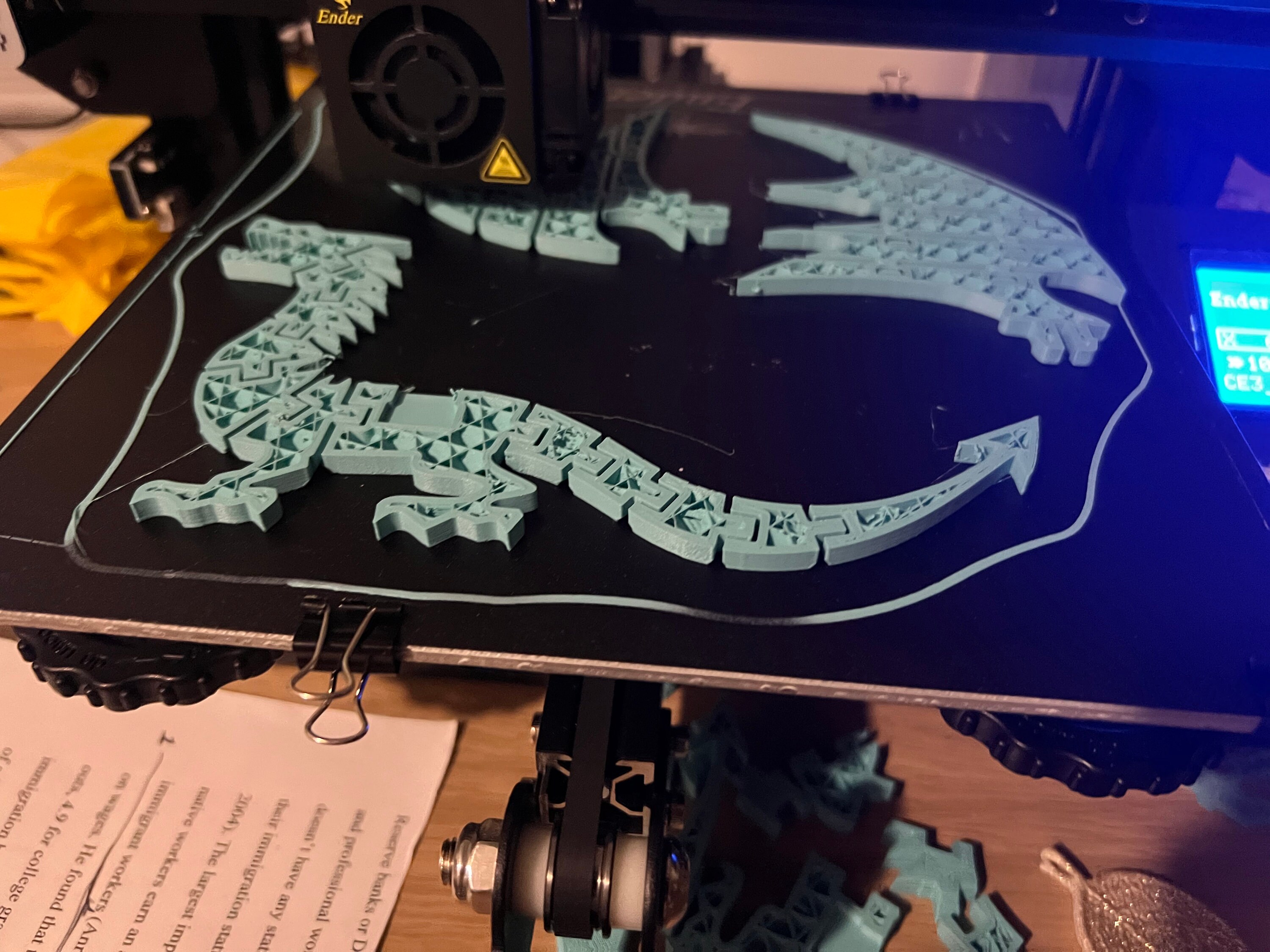 3d Printed Articulating Dragon - Etsy