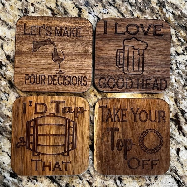 Alcohol Coasters - Etsy