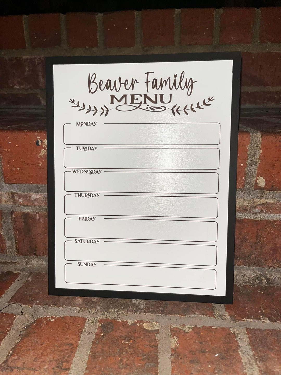 Personalized Family Menu Board - Etsy
