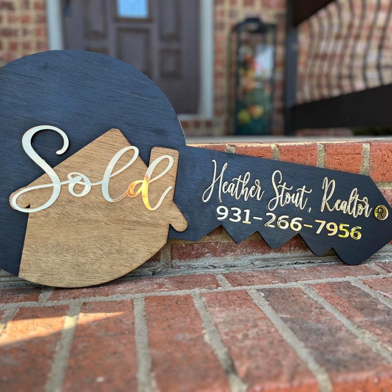 Realtor Key Sign - Etsy