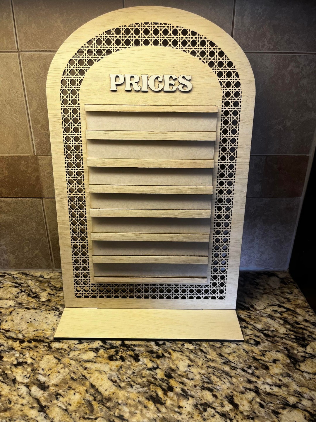 Digital Design Wicker Price Sign, With Changeable Price Plates - Etsy