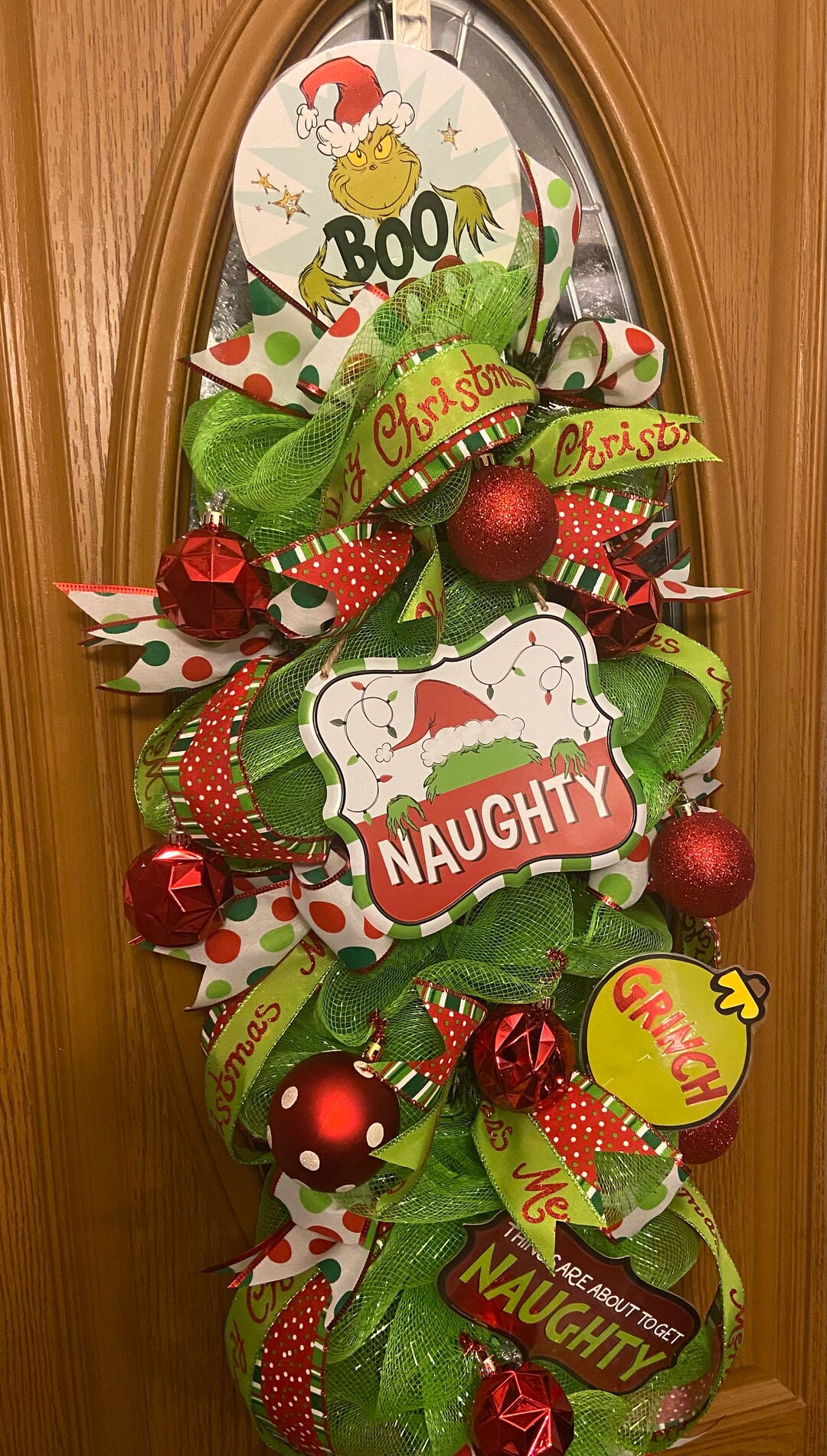 Grinch Christmas Swag Etsy